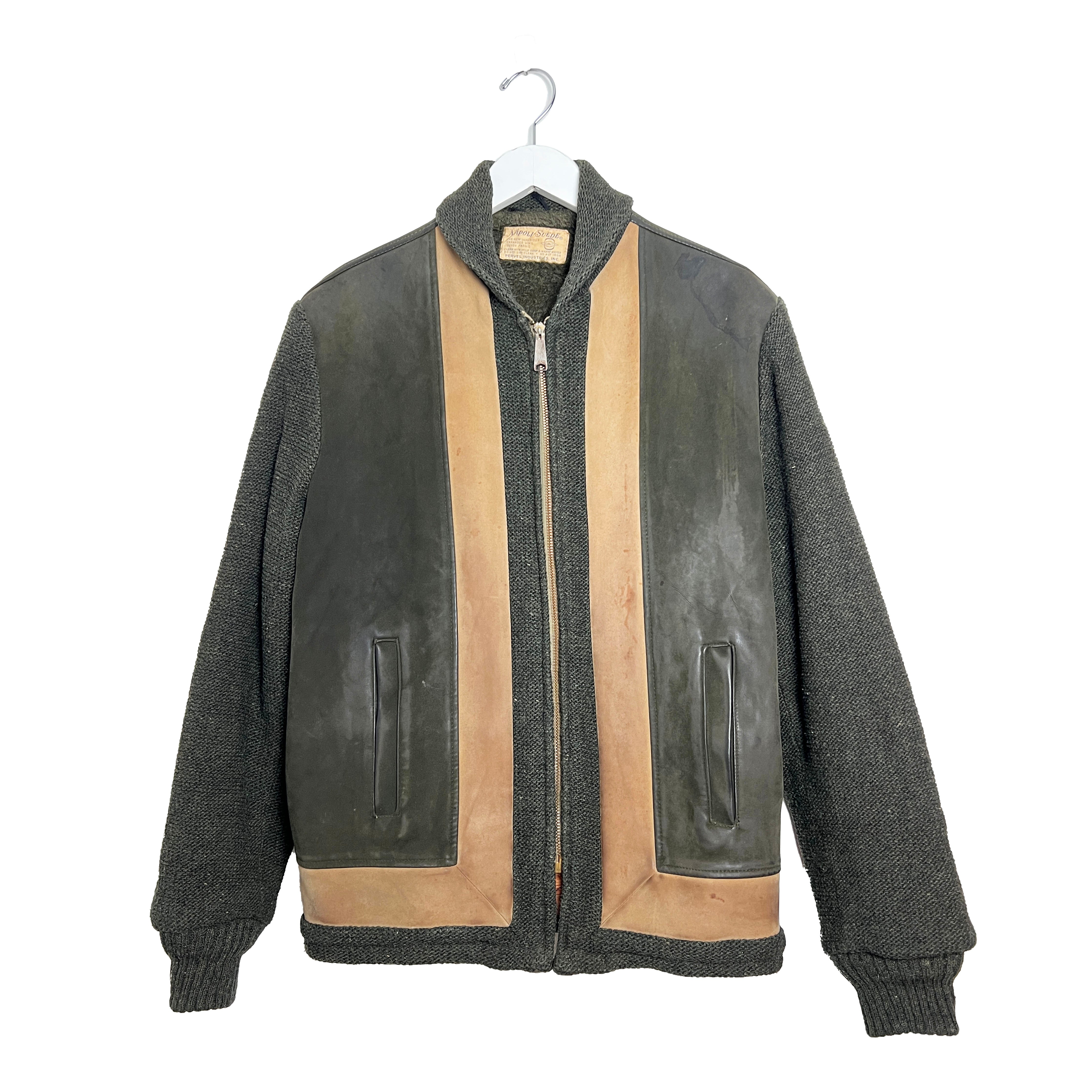 Napoli Suede Vinyl and Wool Pharaoh Shawl Collar Jacket – Paradise ...